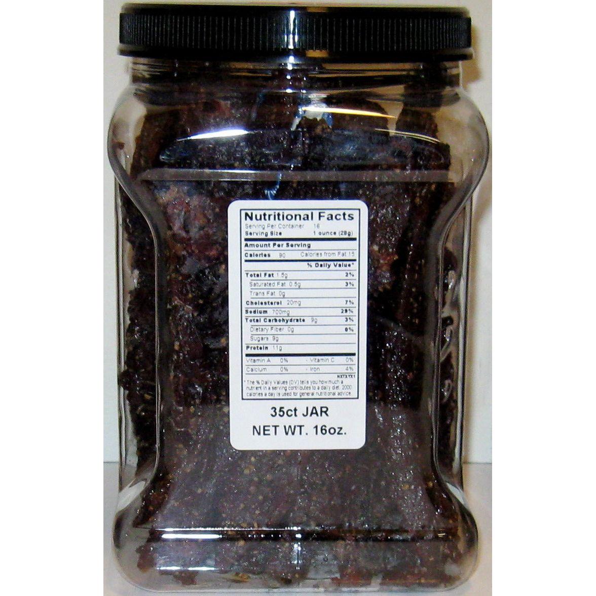 Reser's 1 Pound Natural Wood Smoked Peppered Beef Jerky Jar – Desperado ...